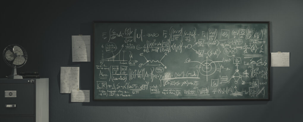 Chalkboard with complex math formulas - PanSci 泛科學